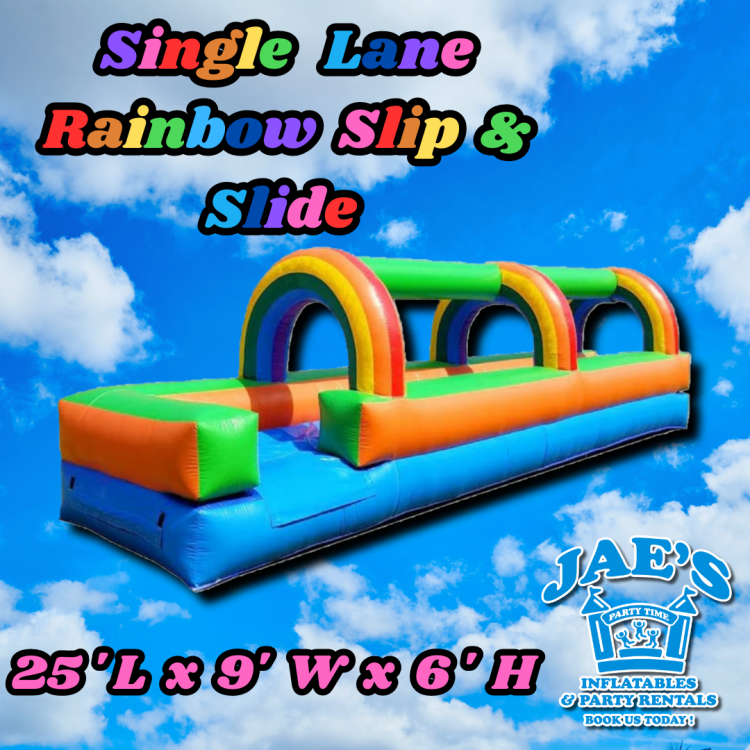 Rainbow Slip and Slide - Jae's Inflatables & Party Rentals LLC ...
