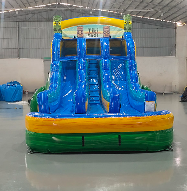 17 ' TIKI SHOT Double Lane Slide - Jae's Inflatables & Party Rentals ...