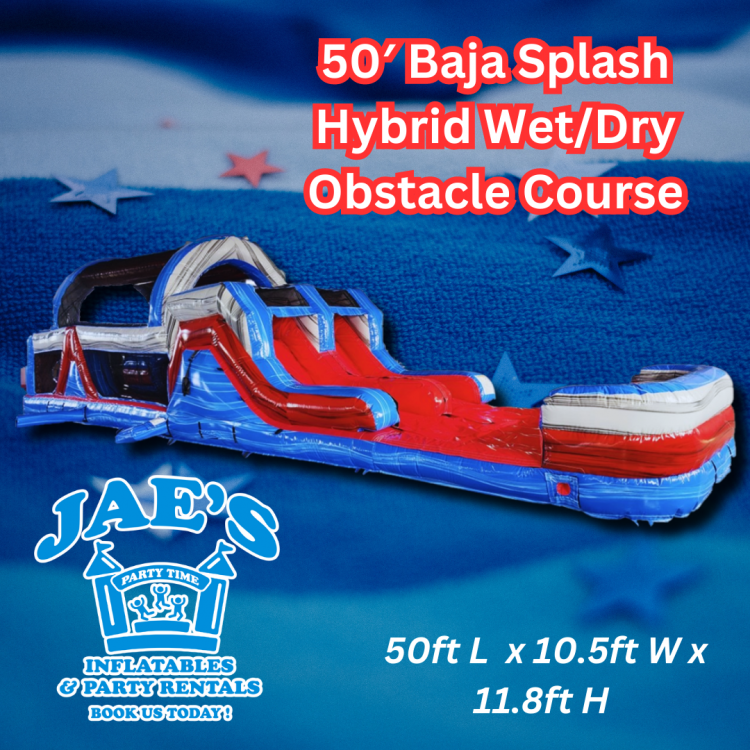 50′ Baja Splash Hybrid Obstacle Course - Jae's Inflatables & Party ...