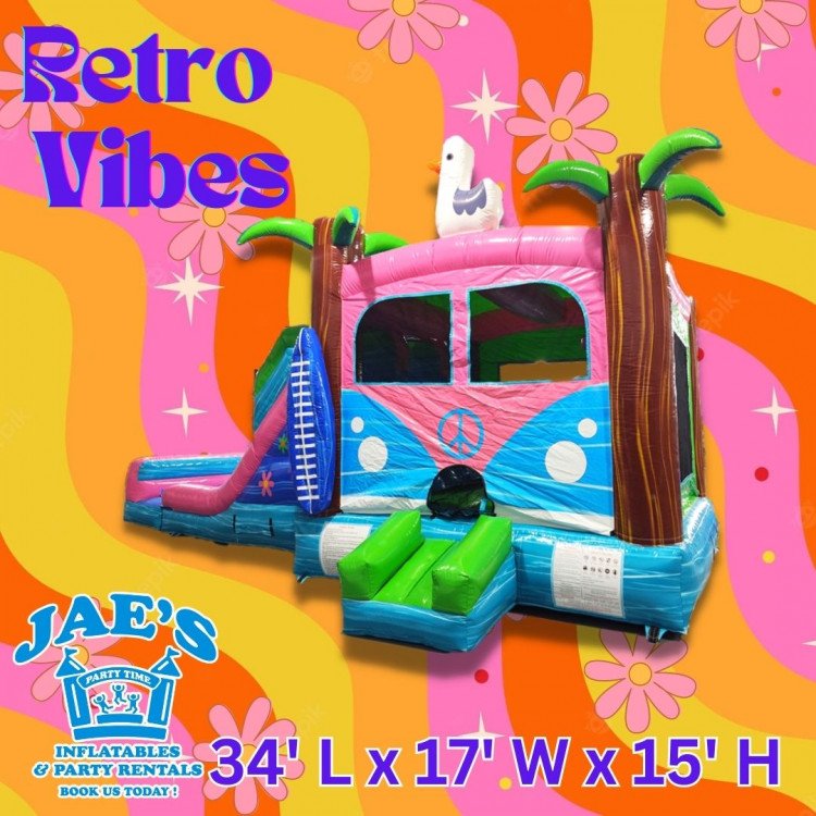 Retro Vibes XL Combo - Jae's Inflatables & Party Rentals LLC Evansville IN